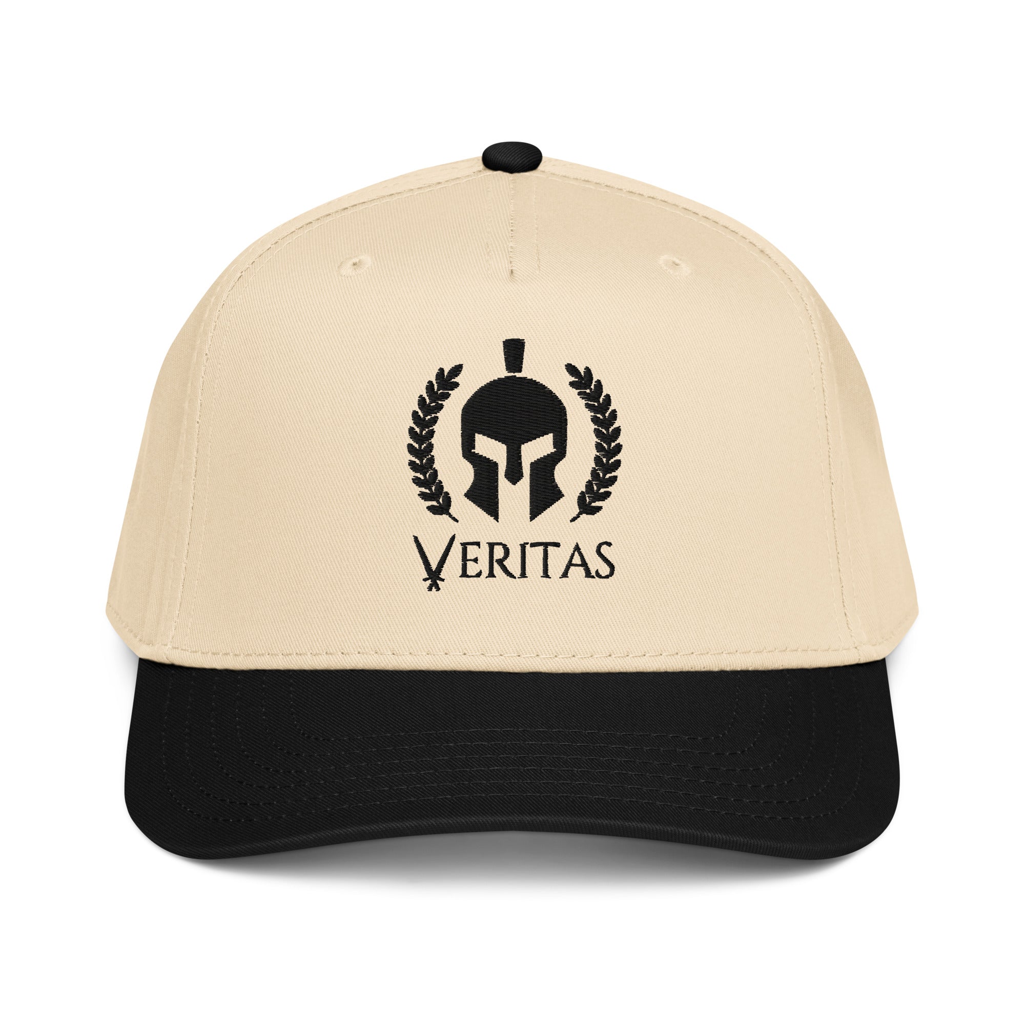 Black & Neutral Embroidered 5 Panel Hat – Veritas Entertainment